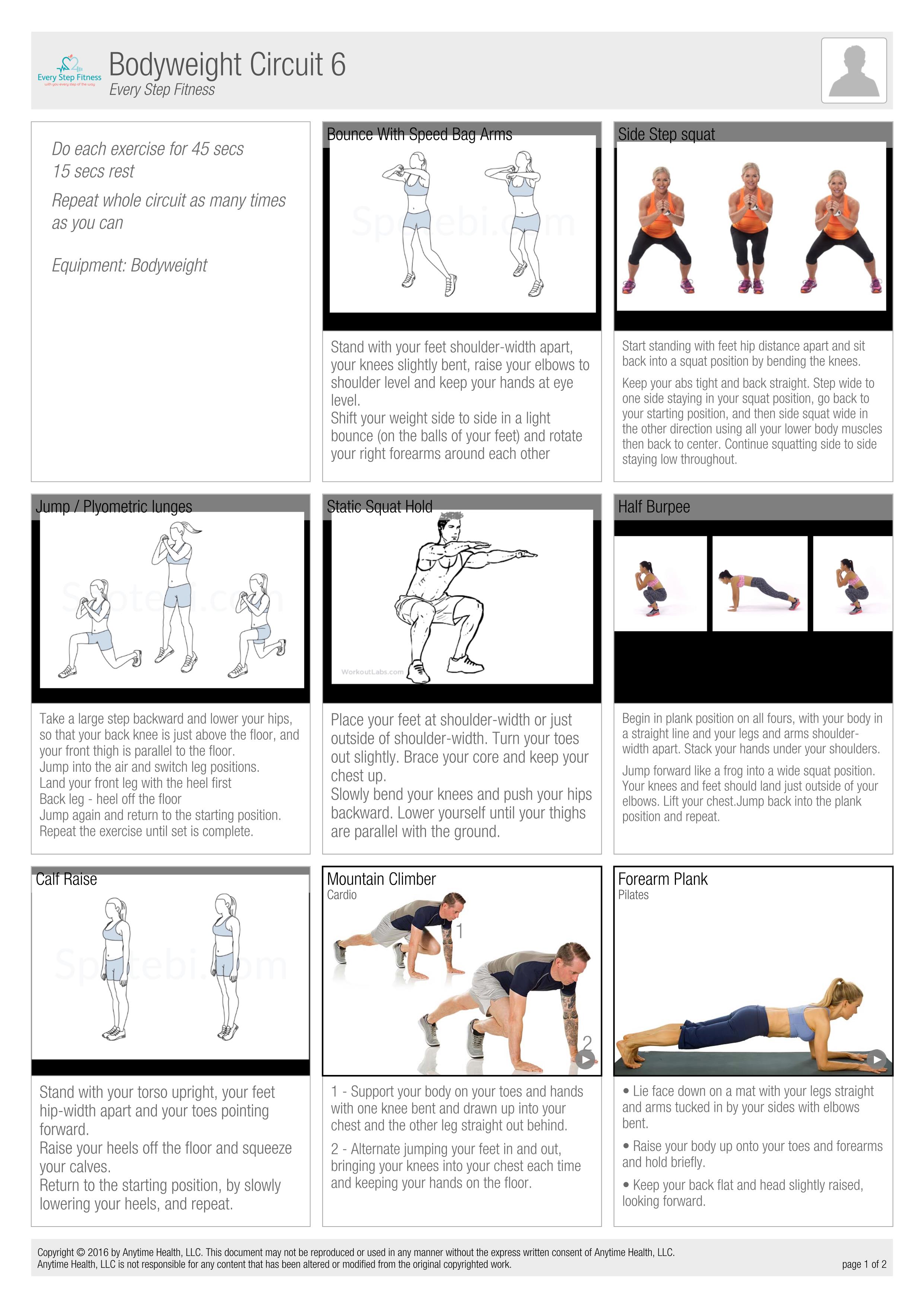Bodyweight workout number 6! Only ten mins! – Every Step Fitness