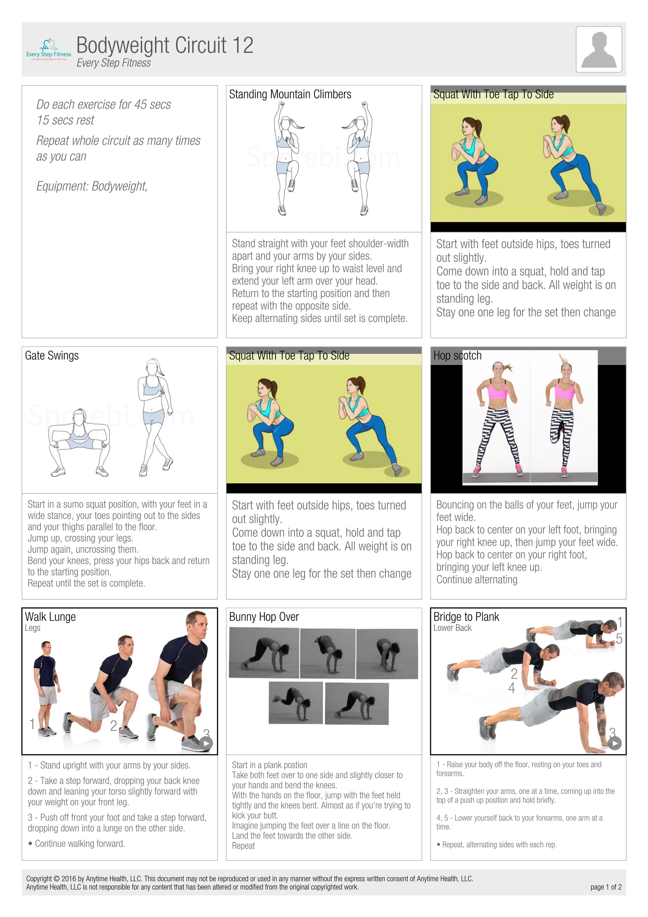 Bodyweight workout number 12! – Every Step Fitness