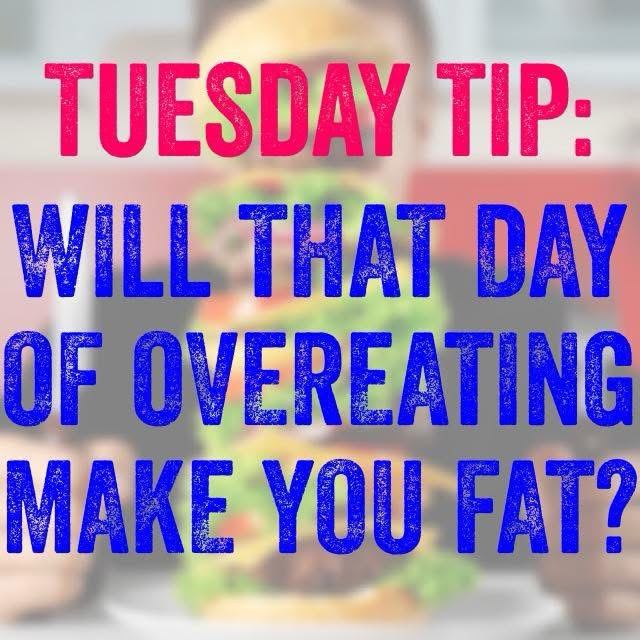 Tuesday Tip: Will that day of overeating make you fat? – Every Step Fitness